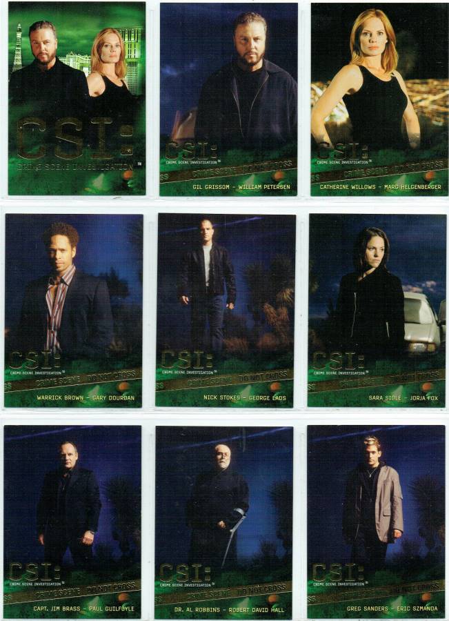CSI CRIME SCENE INVESTIGATION SEASON 3 FOIL SET OF 9 - Phoenix Cards