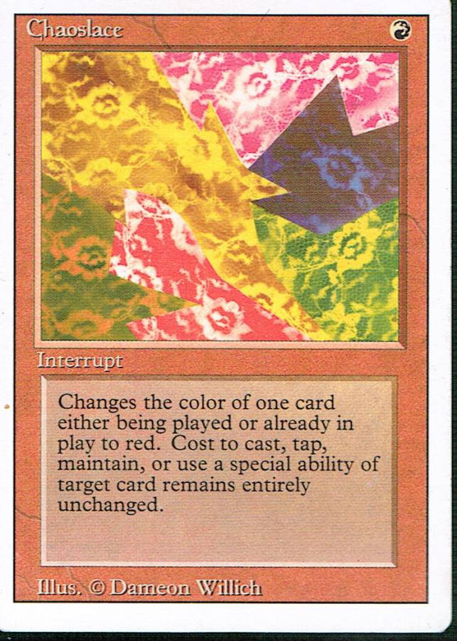 MAGIC THE GATHERING REVISED RED RARE CHAOSLACE lp - Phoenix Cards