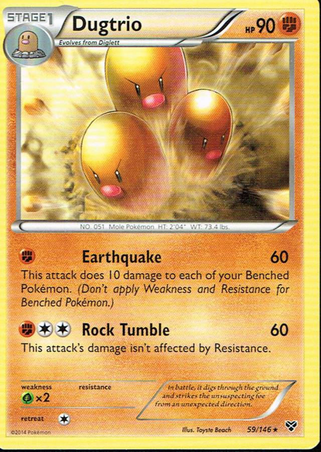 POKEMON XY EXPANSION RARE CARD 59/146 DUGTRIO grade nex - Phoenix Cards