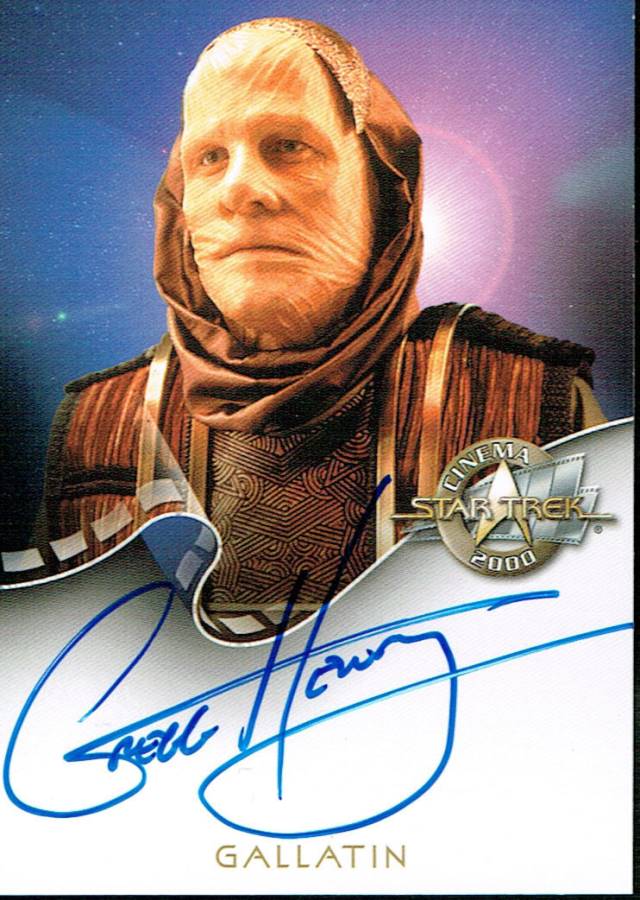 STAR TREK CINEMA 2000 AUTOGRAPH CARD A18 GALLATIN - Phoenix Cards