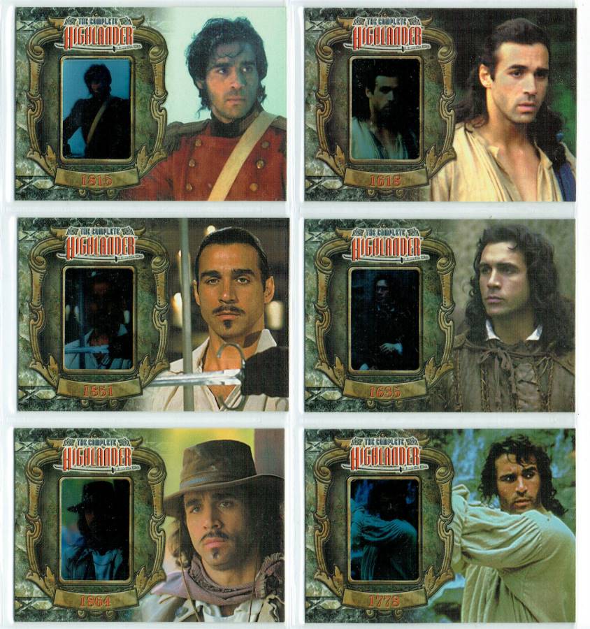 THE COMPLETE HIGHLANDER COMPLETE SET OF 6 WANDERER CARDS - Phoenix Cards