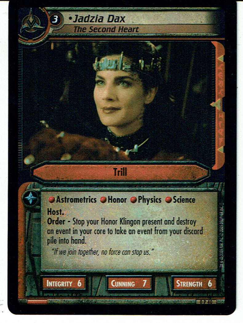 STAR TREK CCG 2E PROMO CARD 0P40 JADZIA DAX Phoenix Cards STAR TREK CCG 2E PROMO CARD 0P40 JADZIA DAX Phoenix Cards