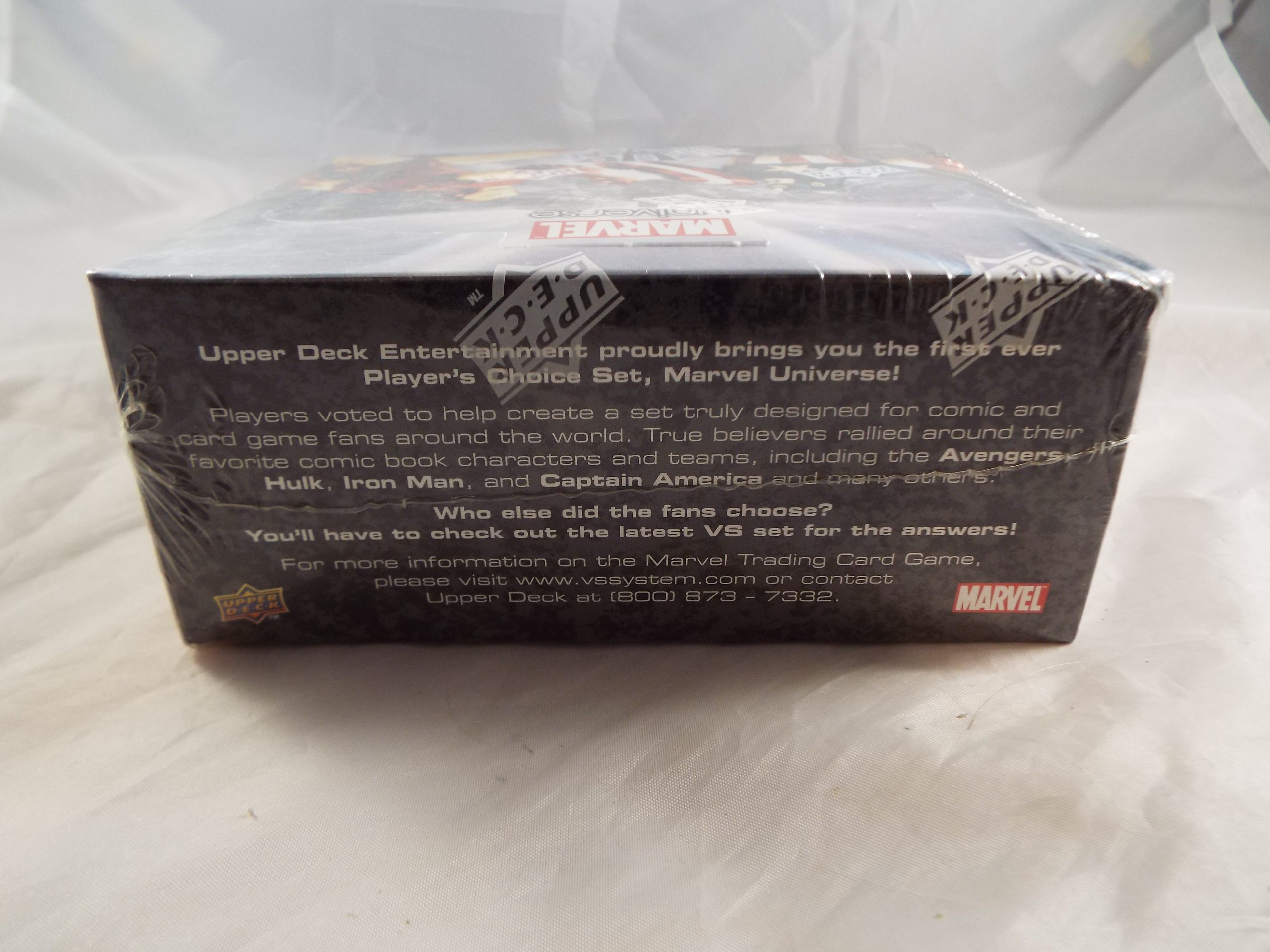 VS SYSTEM SUPERMAN MARVEL UNIVERSE SEALED BOX OF 24 BOOSTER PACKS ...