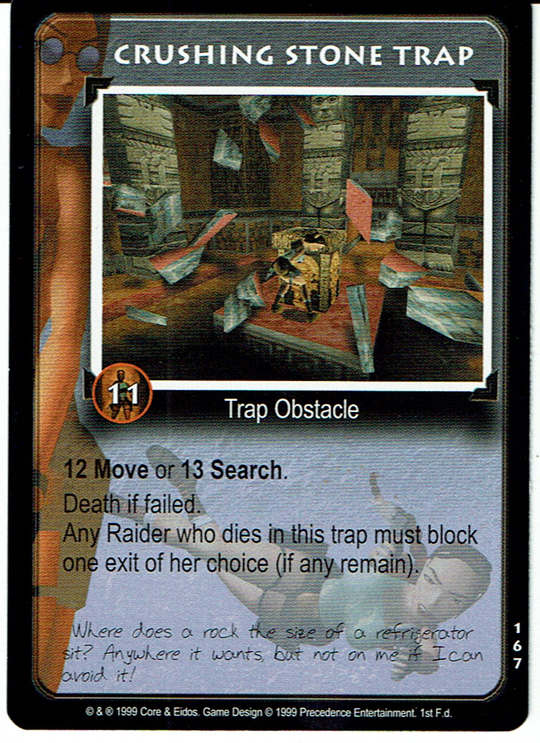 TOMB RAIDER CCG RARE CARD 167 CRUSHING STONE TRAP - Phoenix Cards