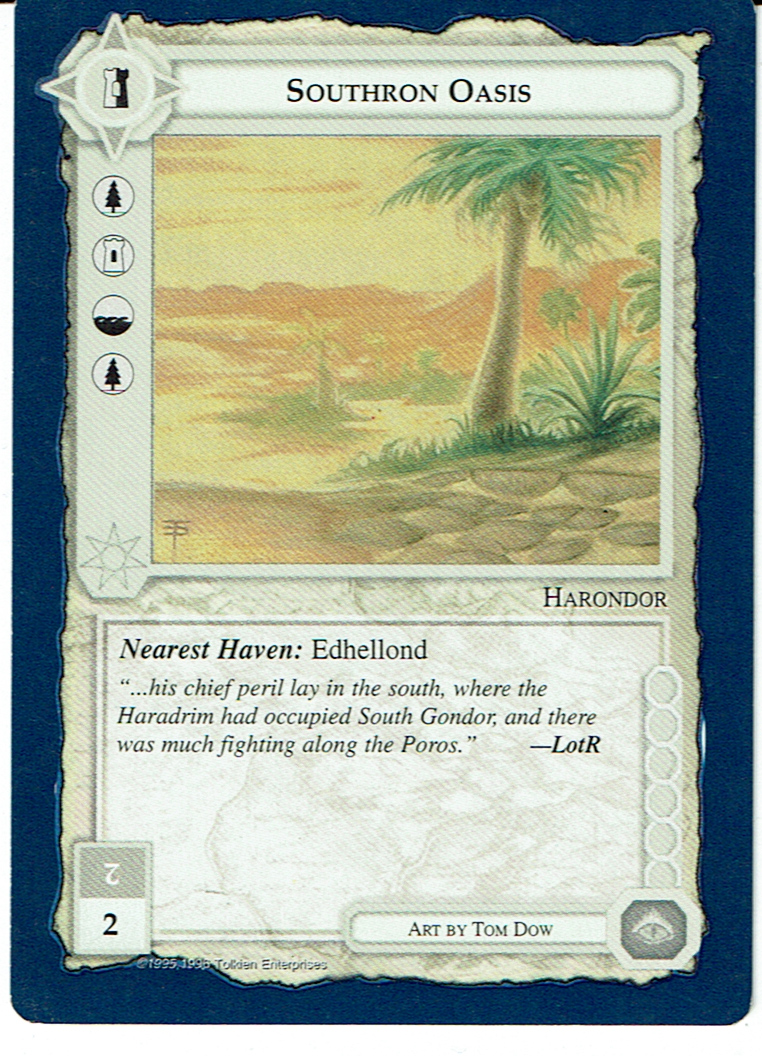 MIDDLE EARTH BLUE BORDER PREMIER RARE CARD SOUTHRON OASIS ex - Phoenix ...