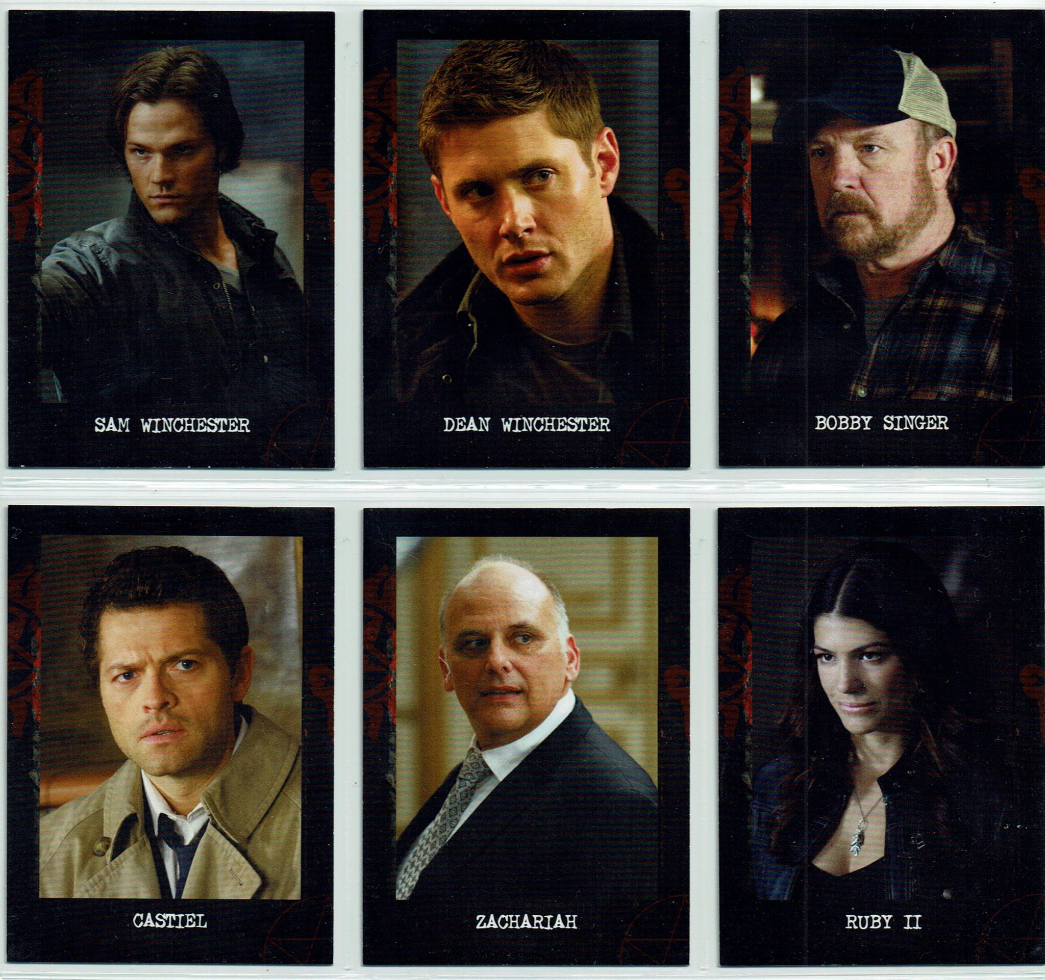 SUPERNATURAL SEASON 4-6 SET OF 6 CHARACTER BIOGRAPHY - Phoenix Cards