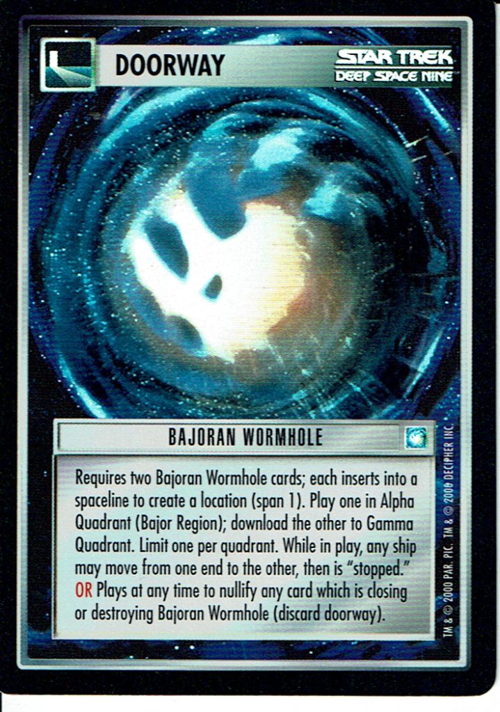 STAR TREK CCG TOURNAMENT FOIL, BAJORAN WORMHOLE ex - Phoenix Cards