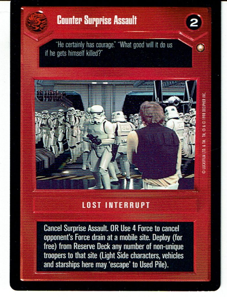 STAR WARS CCG SPECIAL EDITION DARK SIDE RARE COUNTER SURPRISE ASSAULT ...
