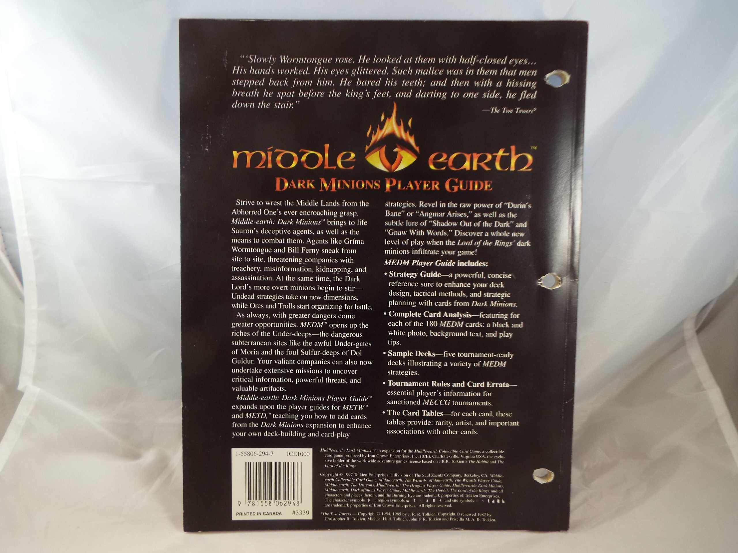 MIDDLE EARTH CCG DARK MINIONS PLAYER GUIDE - Phoenix Cards