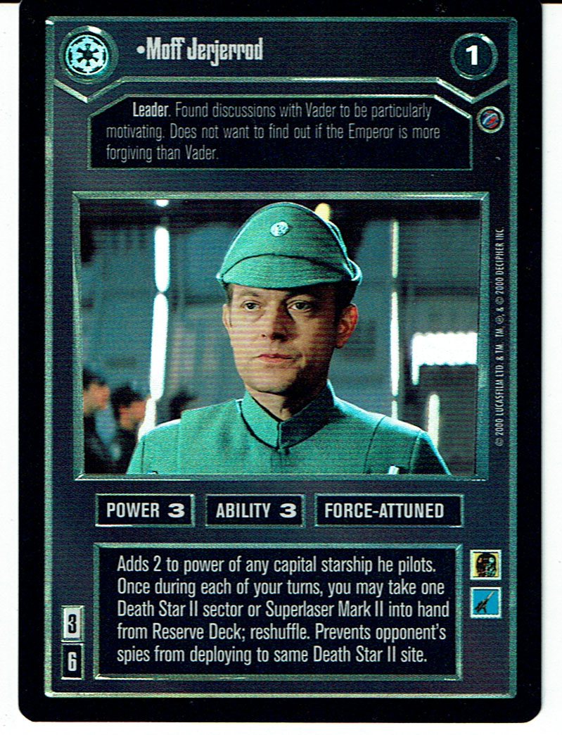STAR WARS CCG REFLECTIONS II SRF DARK SIDE FOIL MOFF JERJERROD ex ...