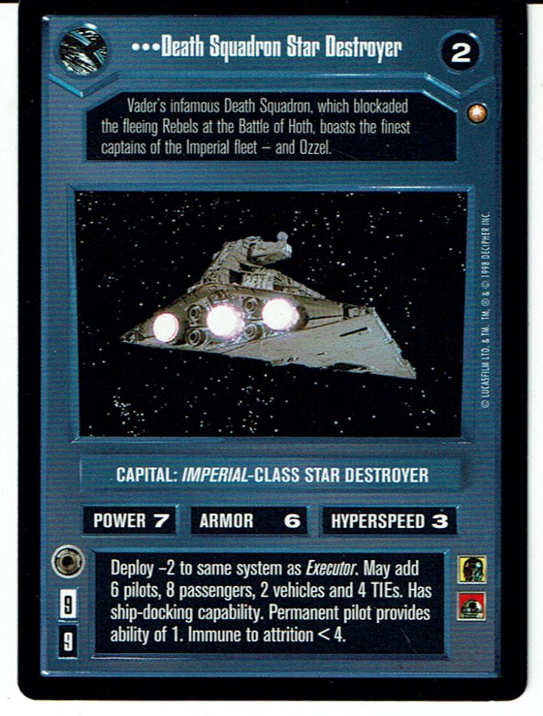 STAR WARS CCG SPECIAL EDITION DARK SIDE RARE DEATH SQUADRON STAR ...