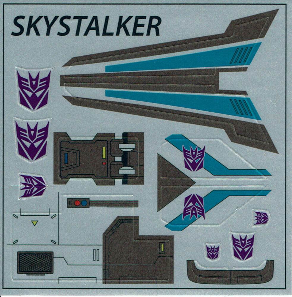 TRANSFORMERS GENERATION 1, G1 DECEPTICON SKYSTALKER REPRO LABELS ...