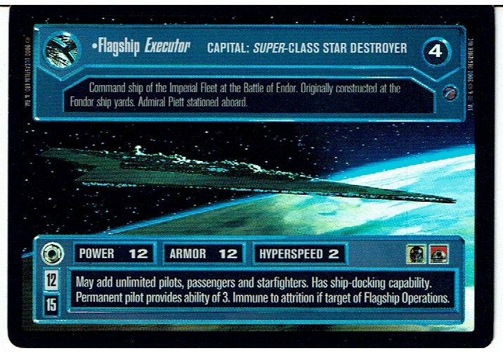 STAR WARS CCG REFLECTIONS II SRF DARK SIDE FOIL FLAGSHIP EXECUTOR lp ...