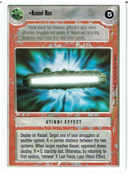 STAR WARS CCG PREMIERE WHITE BORDER RARE KESSEL RUN ex - Phoenix Cards