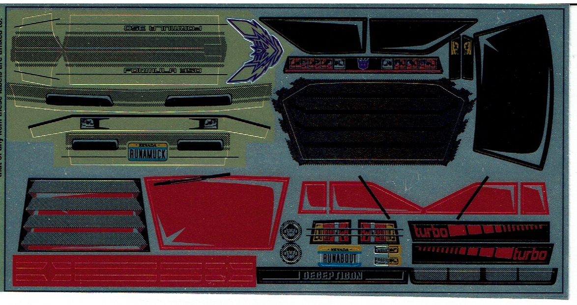 TRANSFORMERS GENERATION 1, G1 DECEPTICON PARTS RUNABOUT / RUNAMUK ...