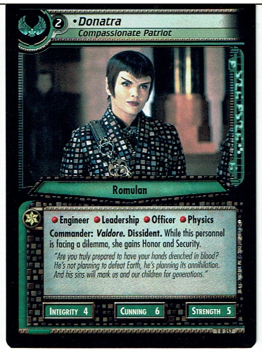 STAR TREK CCG 2E PREMIERE RARE CARD DONATRA 1R357 ex - Phoenix Cards