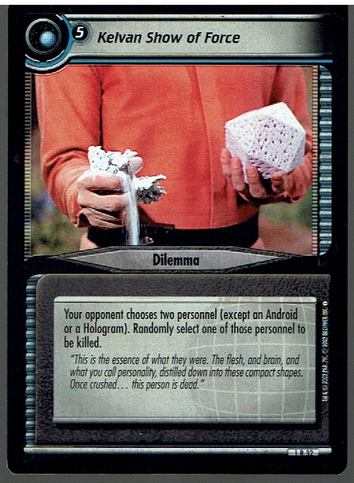 STAR TREK CCG 2E PREMIERE RARE CARD KELVAN SHOW OF FORCE ex - Phoenix Cards