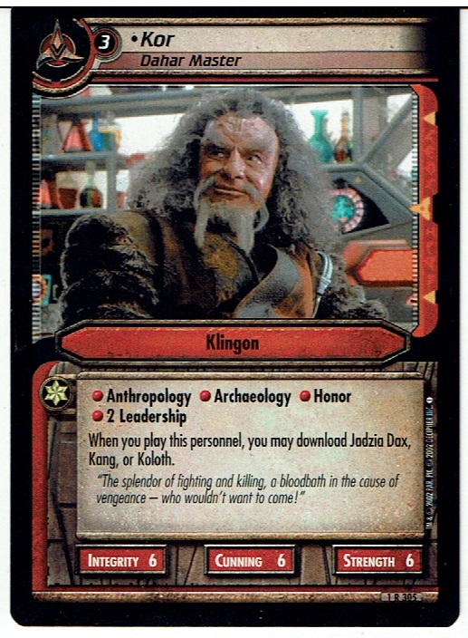 STAR TREK CCG 2E PREMIERE RARE CARD KOR 1R305 ex - Phoenix Cards