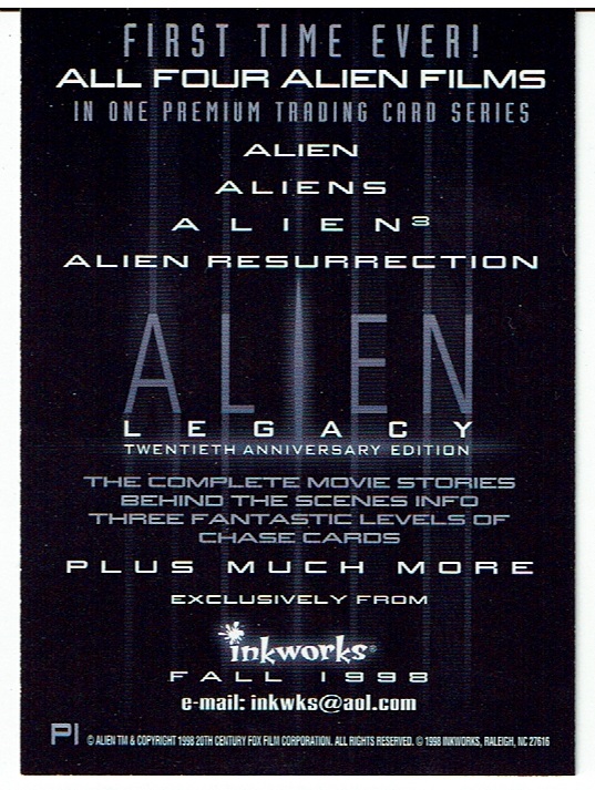 ALIEN LEGACY PROMO CARD P1 - Phoenix Cards