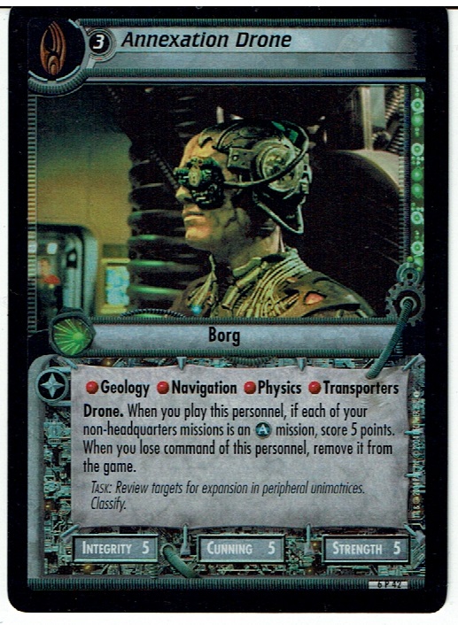 STAR TREK CCG 2E REFLECTIONS 2.0 FOIL CARD ANNEXATION DRONE 6P42 ex ...