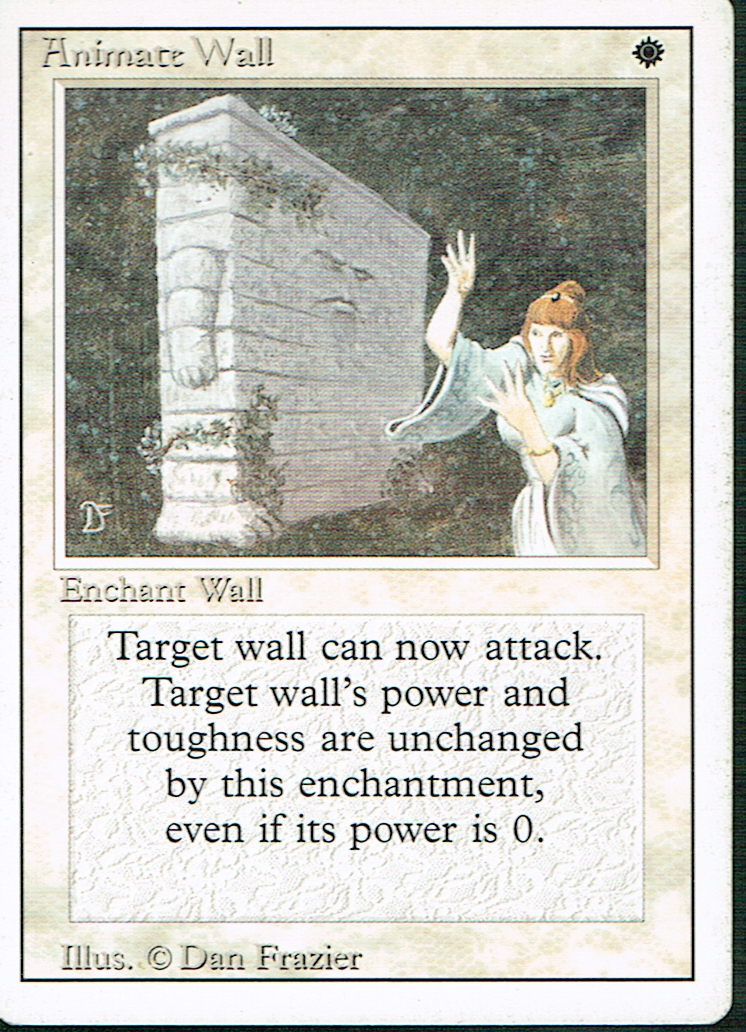 MAGIC THE GATHERING REVISED WHITE RARE ANIMATE WALL lp - Phoenix Cards
