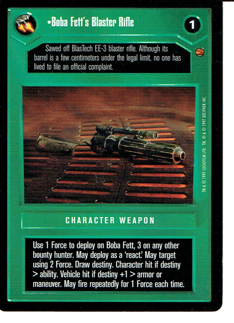 STAR WARS CCG CLOUD CITY BLACK BORDER DARK SIDE RARE BOBA FETT’S ...