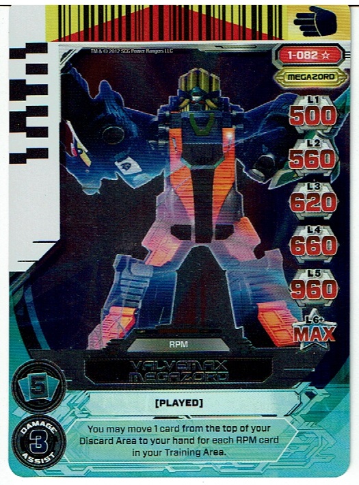 POWER RANGERS RISE OF HEROES SUPER RARE HOLOFOIL CARD 1-082 VALVEMAX ...