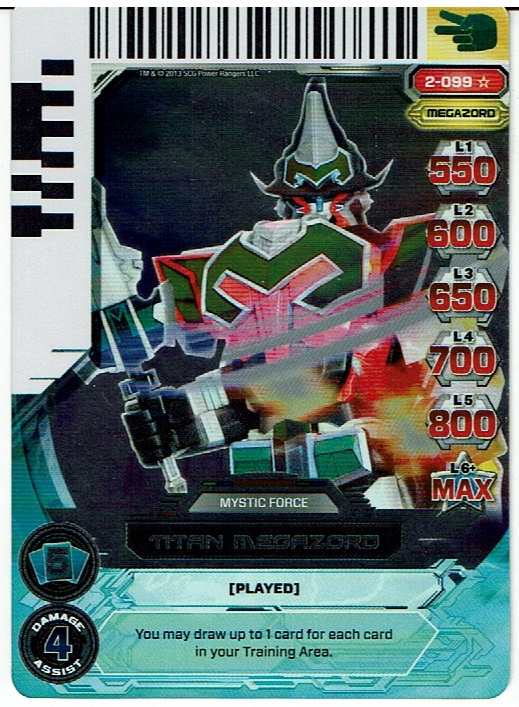 POWER RANGERS GUARDIANS OF JUSTICE SUPER RARE HOLOFOIL 2-099 TITAN ...