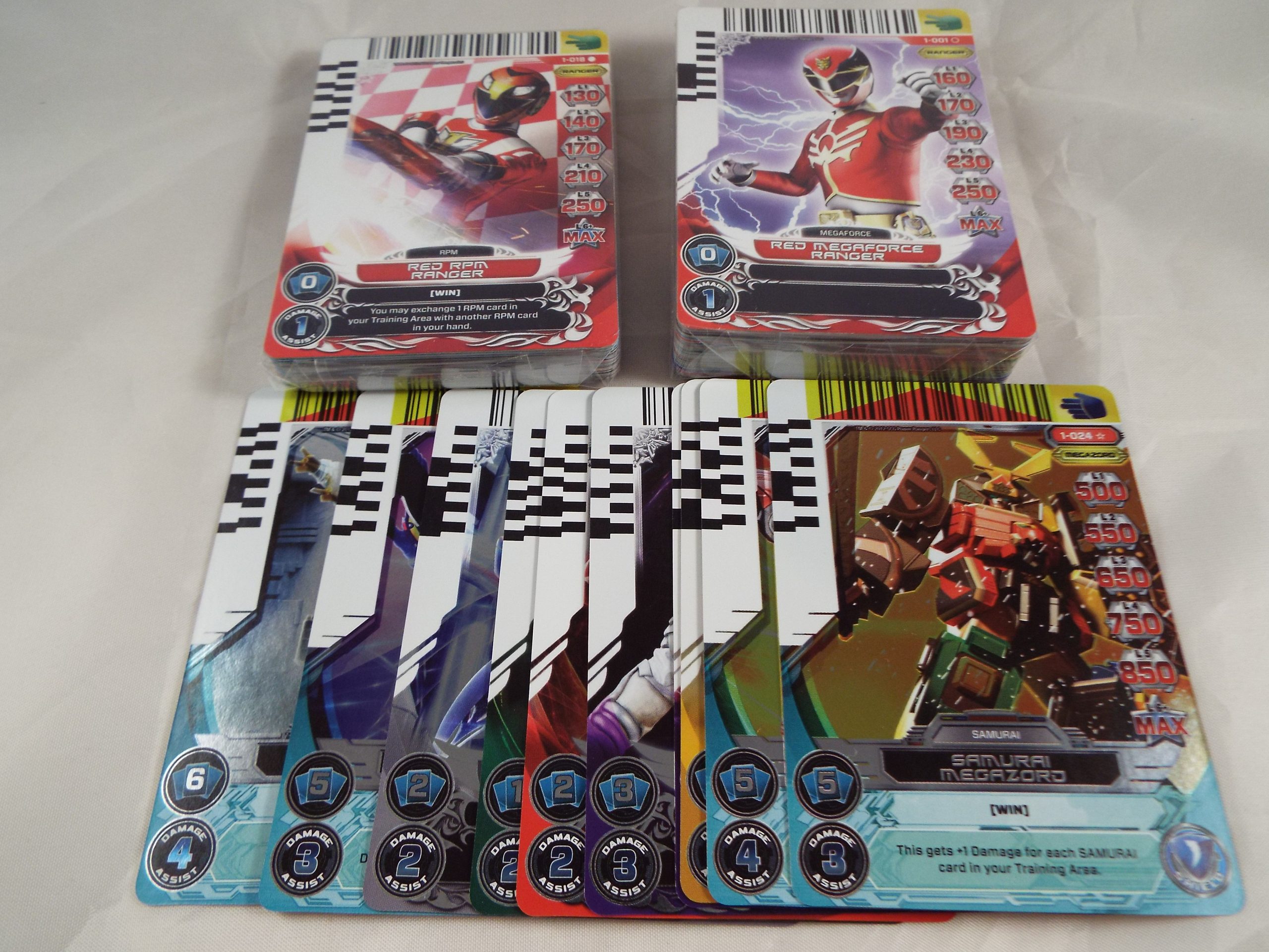 POWER RANGERS RISE OF HEROES COMPLETE SET OF COMMON+RARE+SUPER RARE ...