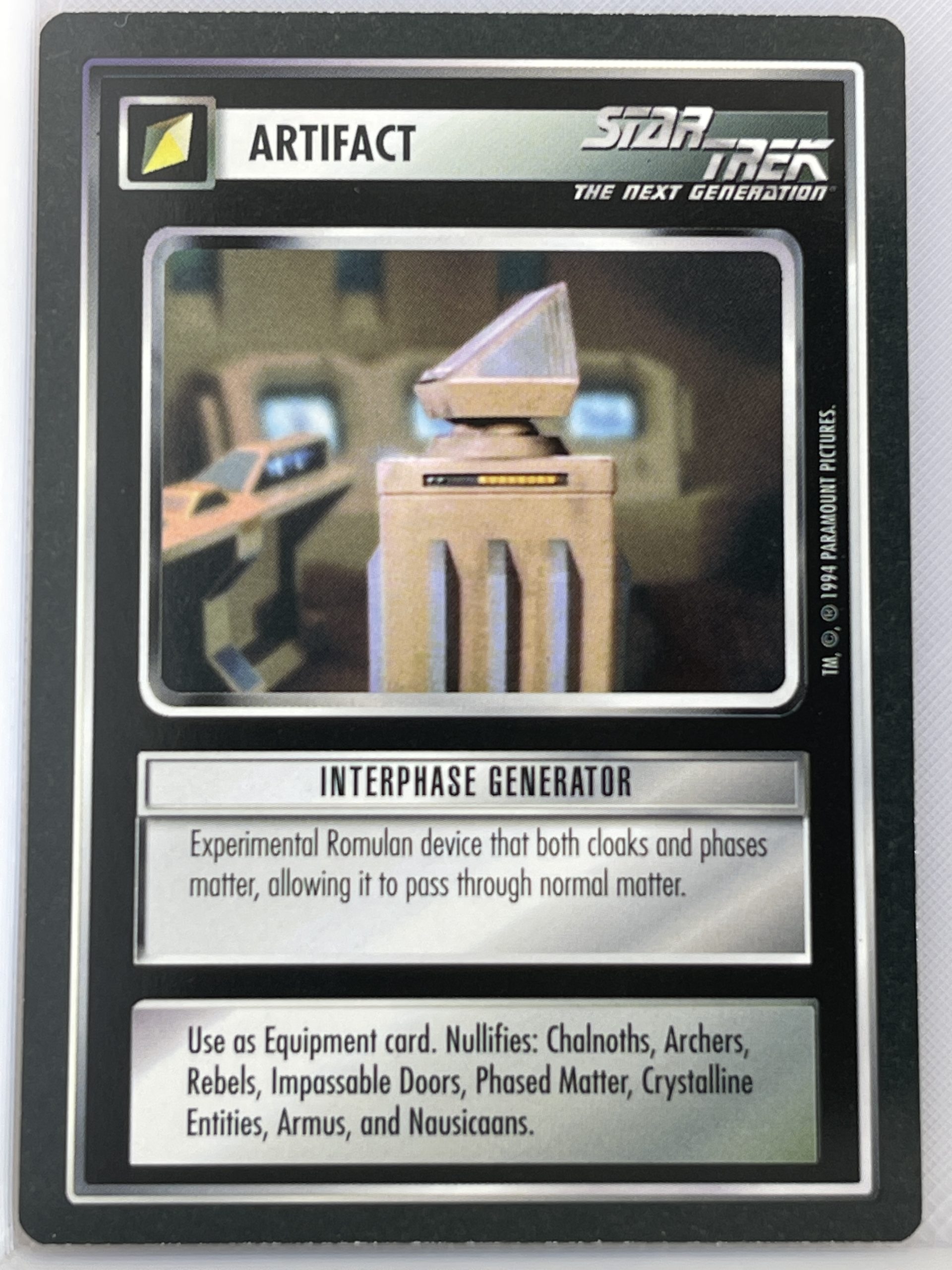 STAR TREK CCG BLACK BORDER 1994 LIMITED PREMIERE RARE INTERPHASE ...