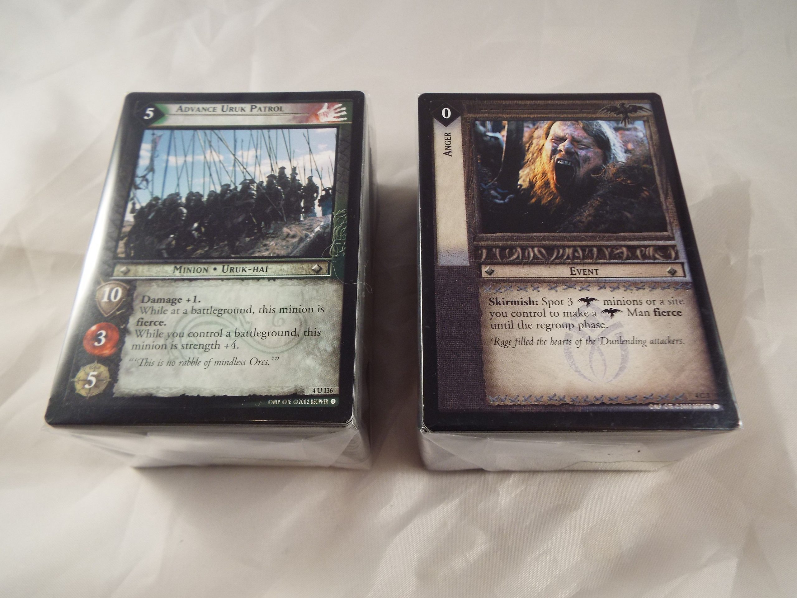 LORD OF THE RINGS TCG THE TWO TOWERS COMPLETE SET 242 COMMON & UNCOMMON ...