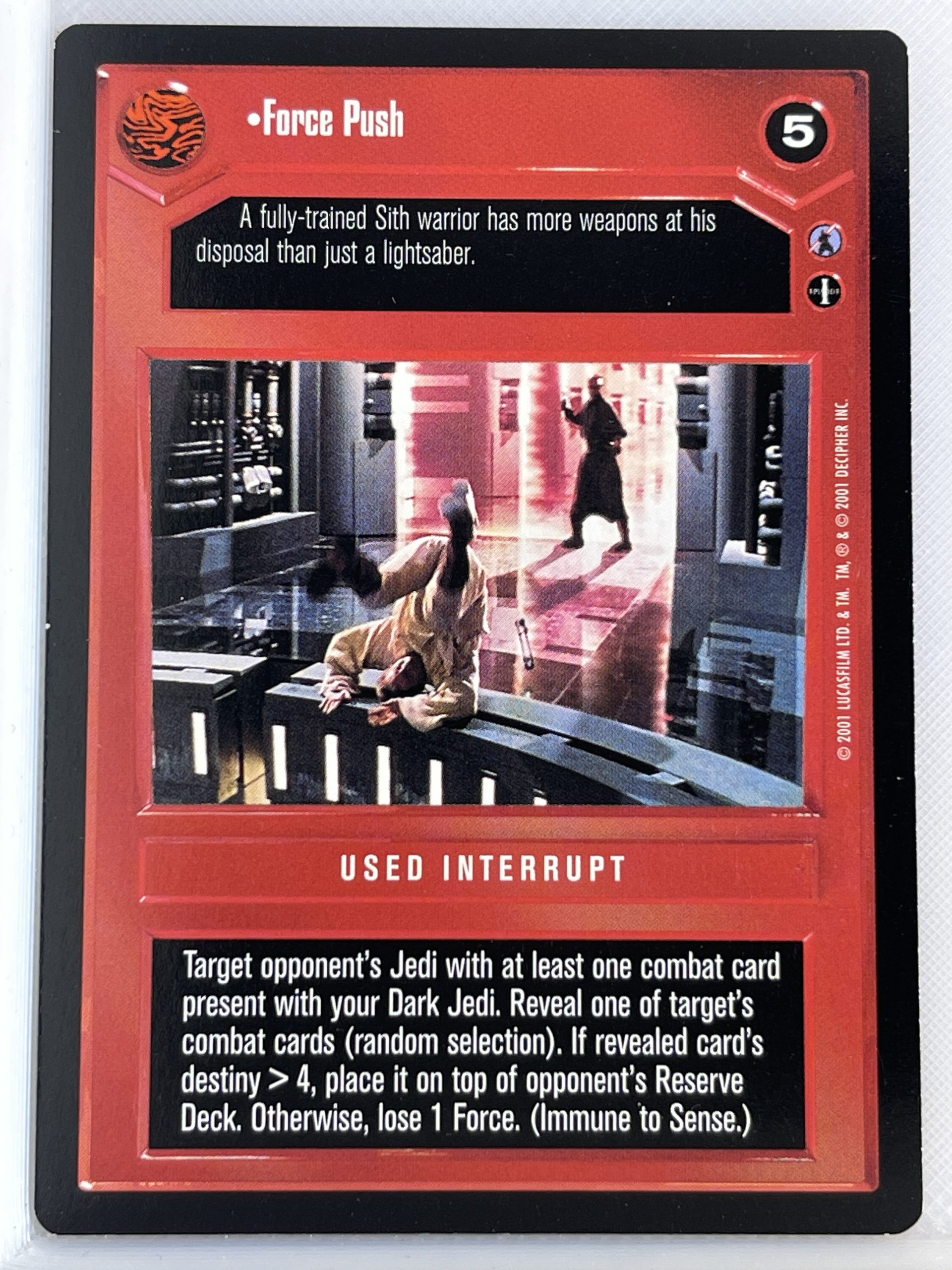STAR WARS CCG REFLECTIONS III DARK SIDE PREMIUM FORCE PUSH ex - Phoenix ...