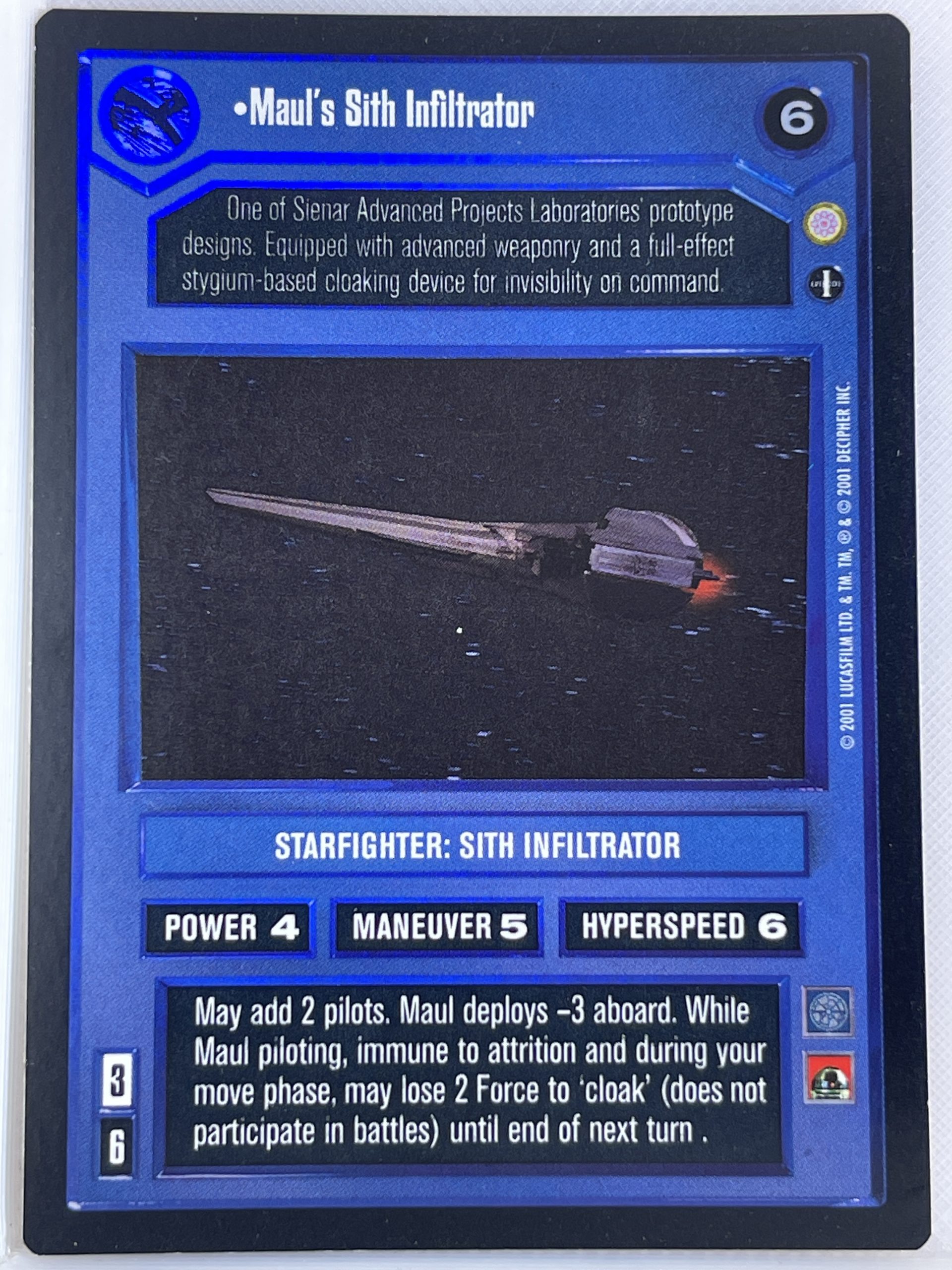 STAR WARS CCG REFLECTIONS III SRF DARK SIDE FOIL MAUL’S SITH ...