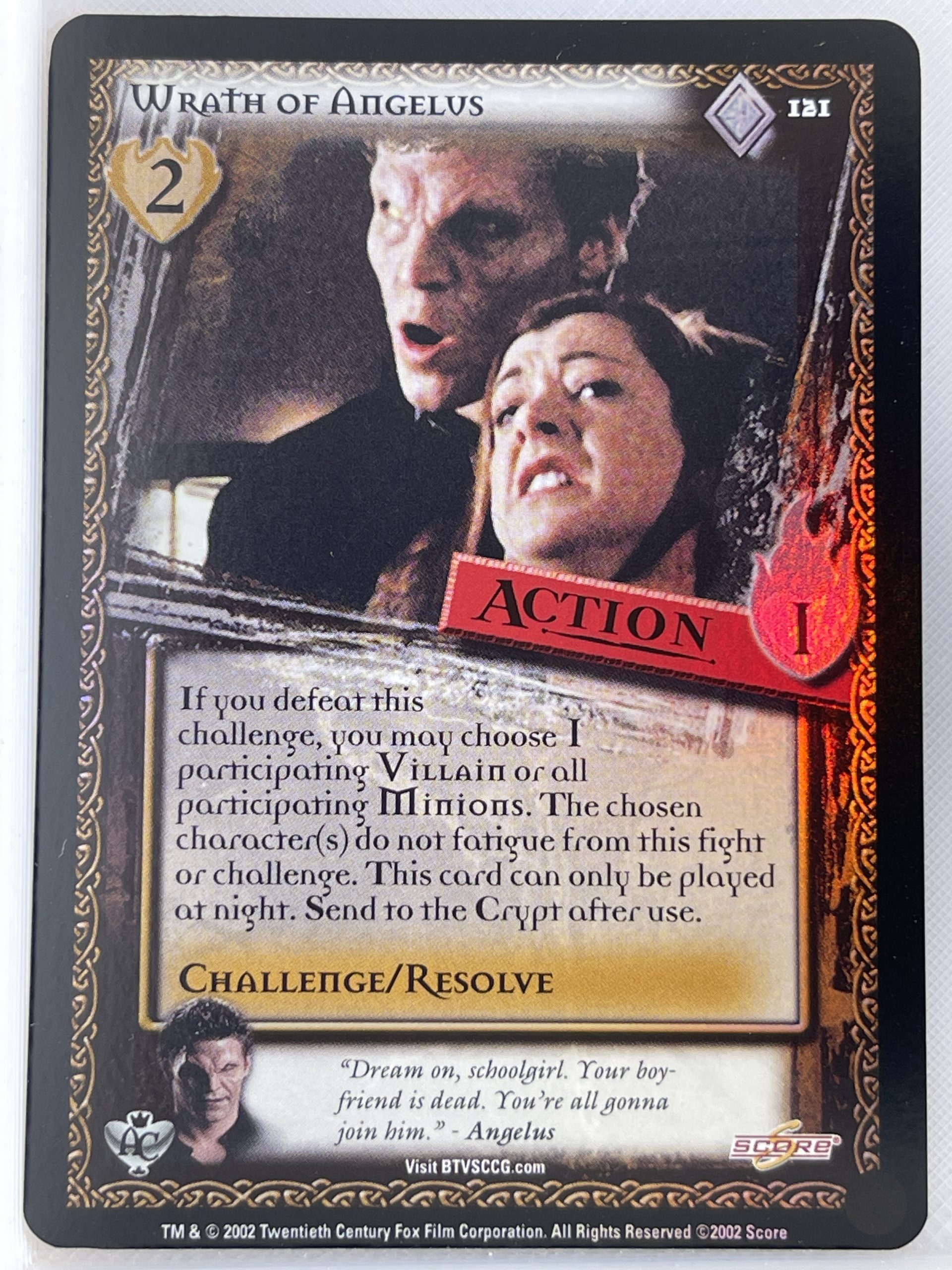 BUFFY THE VAMPIRE SLAYER CCG ANGEL’S CURSE UNL ULTRA RARE 121 WRATH OF ...