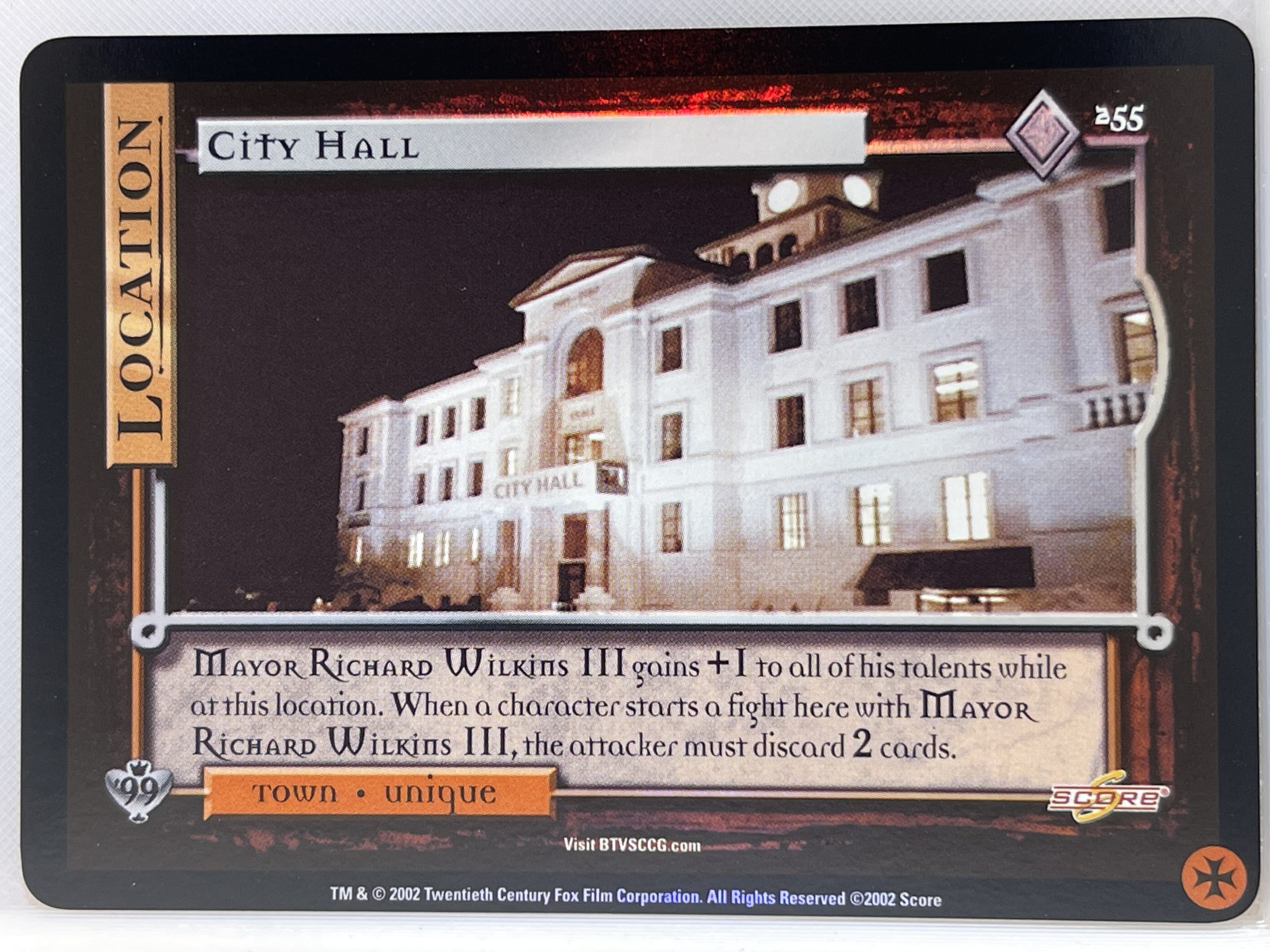 BUFFY THE VAMPIRE SLAYER CCG CLASS OF 99 LTD ULTRA RARE 255 CITY HALL ...