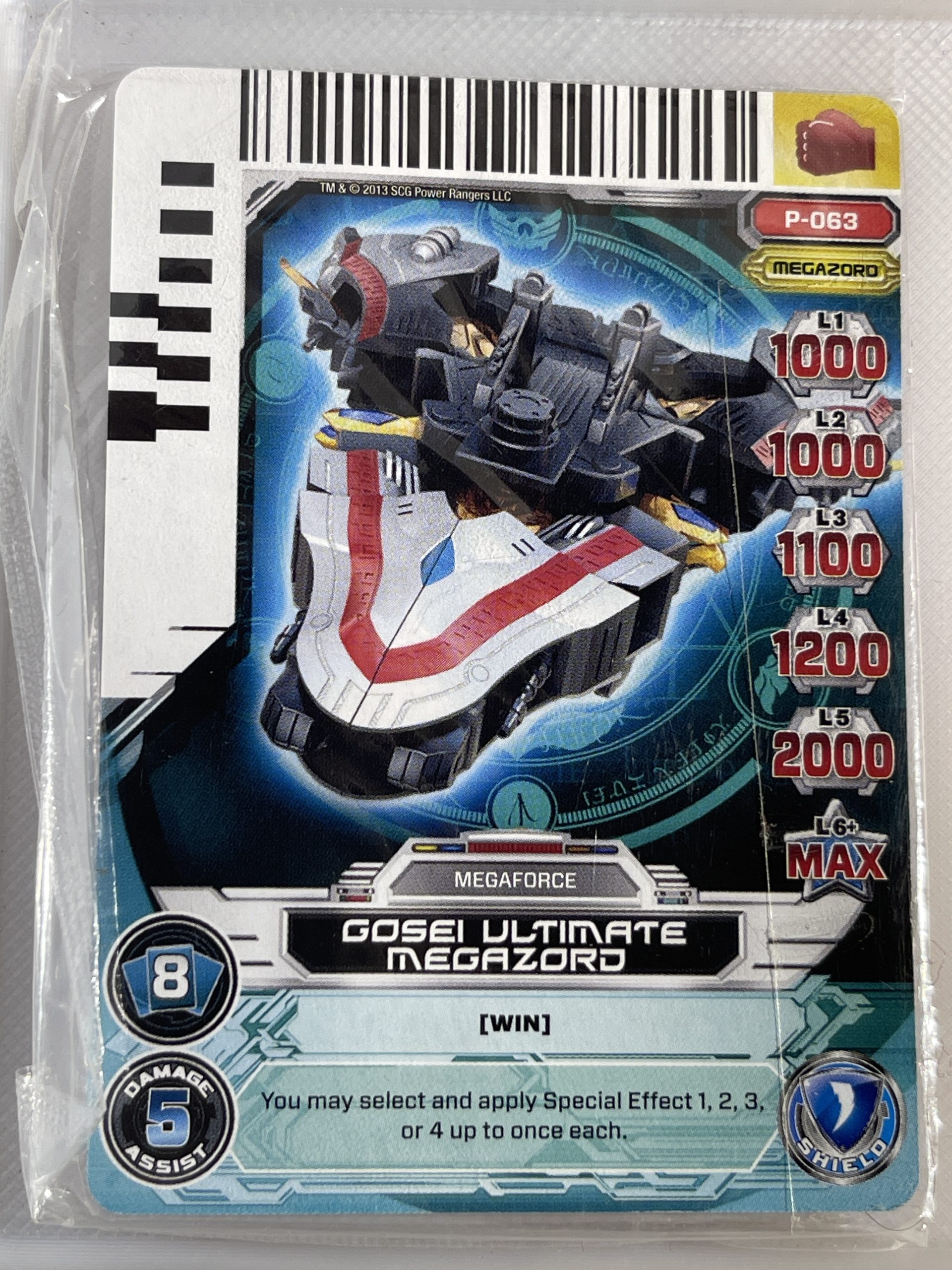 POWER RANGERS ACTION CARD GAME PROMO CARD P-063 GOSEI ULTIMATE MEGAZORD ...