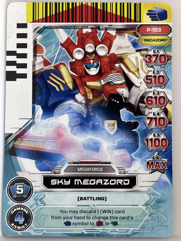 POWER RANGERS ACTION CARD GAME PROMO CARD P-103 SKY MEGAZORD ex ...