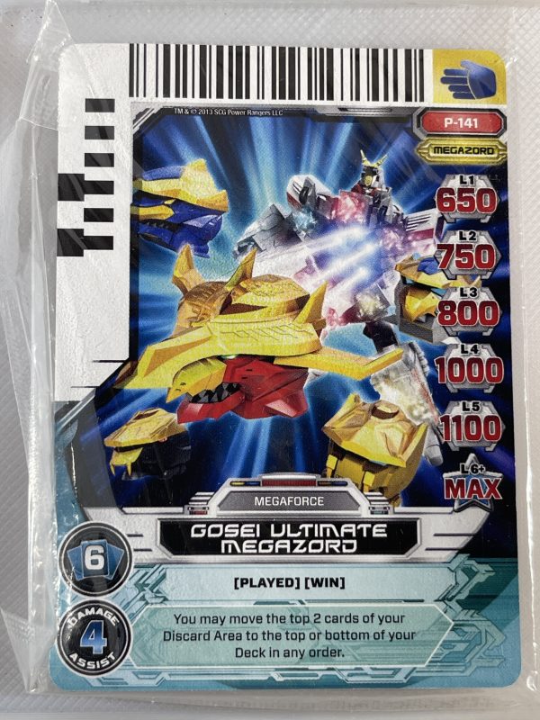 POWER RANGERS ACTION CARD GAME PROMO CARD P-141 GOSEI ULTIMATE MEGAZORD ...