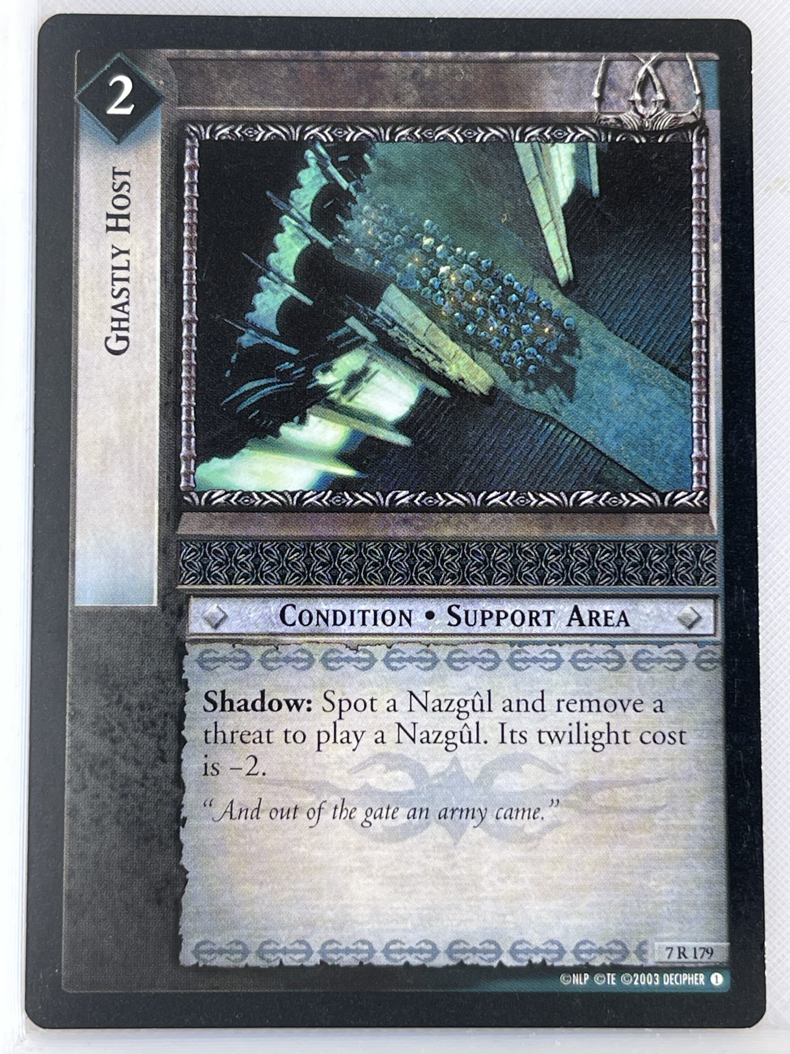LORD OF THE RINGS TCG RETURN OF THE KING RARE CARD 7R179 GHASTLY HOST ...