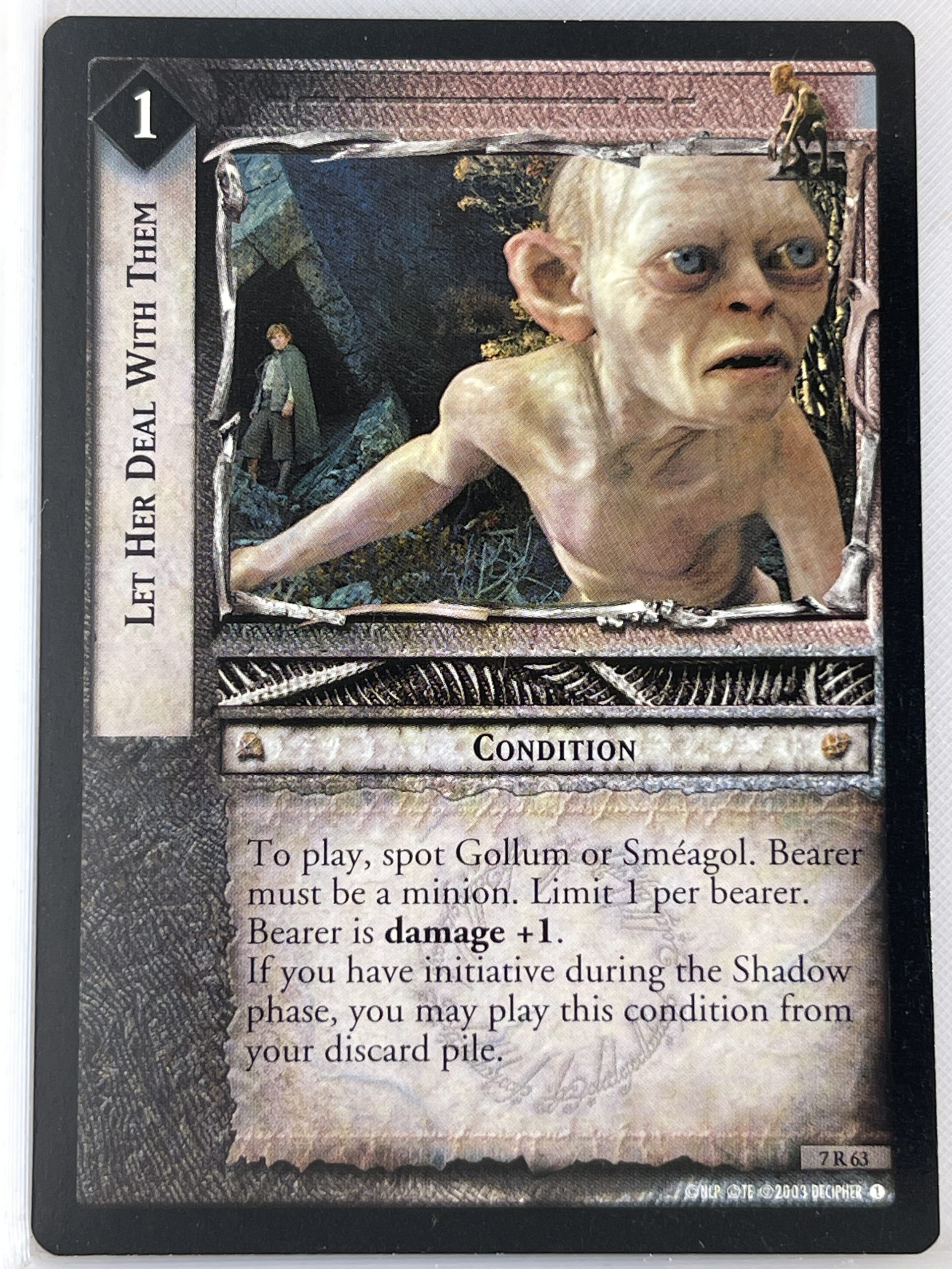 LORD OF THE RINGS TCG RETURN OF THE KING RARE CARD 7R63 LET HER DEAL ...