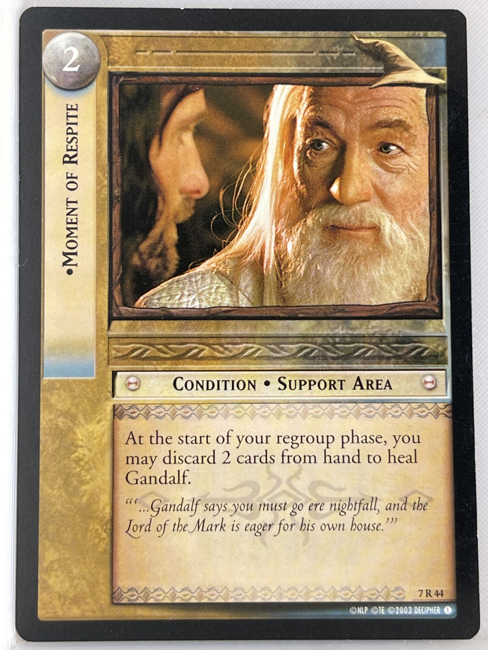 LORD OF THE RINGS TCG RETURN OF THE KING RARE CARD 7R44 MOMENT OF ...