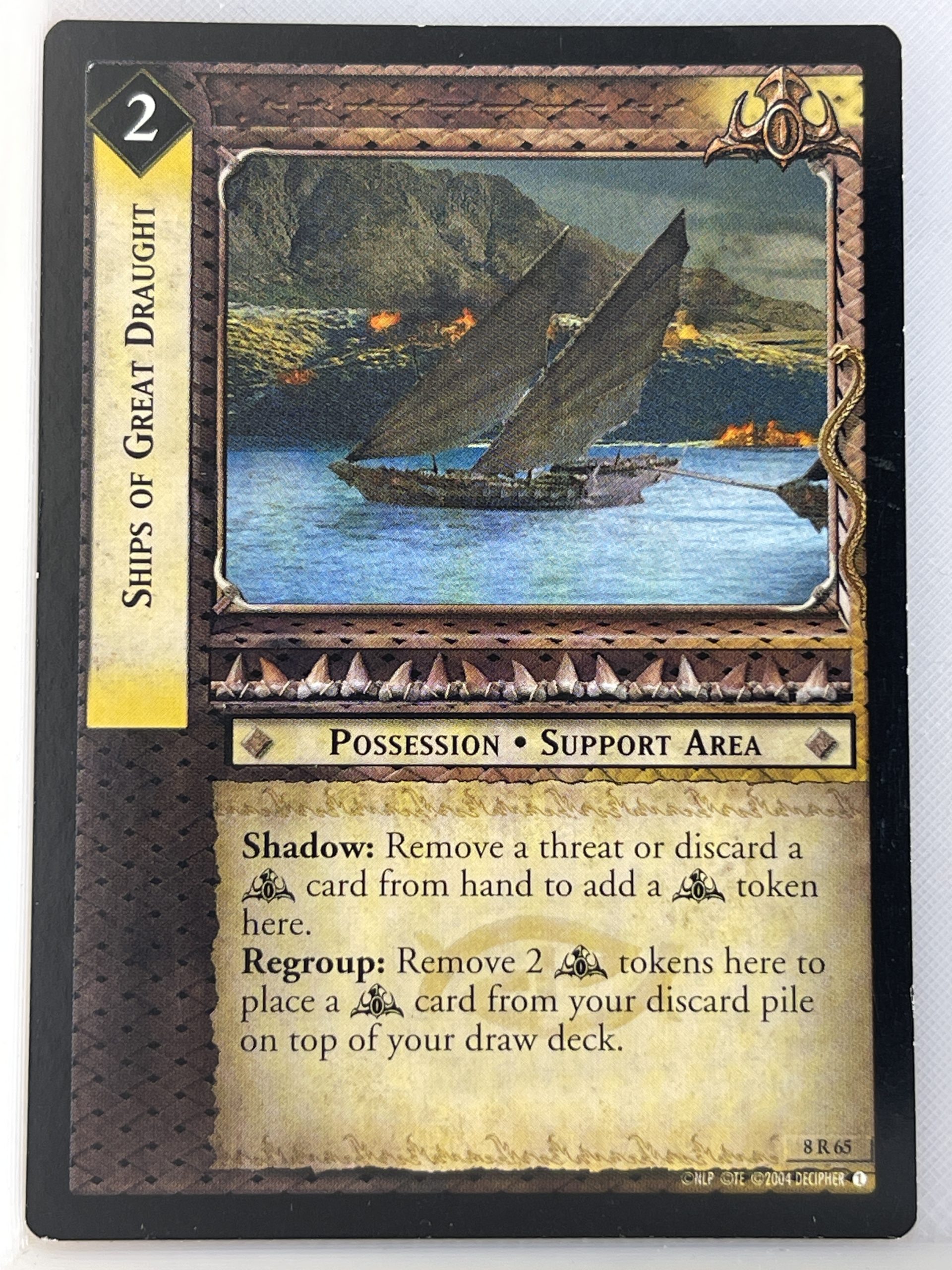 LORD OF THE RINGS TCG SIEGE OF GONDOR RARE CARD 8R65 SHIPS OF GREAT ...