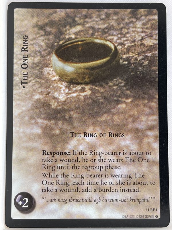 LORD OF THE RINGS TCG THE SHADOWS FOIL CARD 11RF1 THE ONE RING ex ...